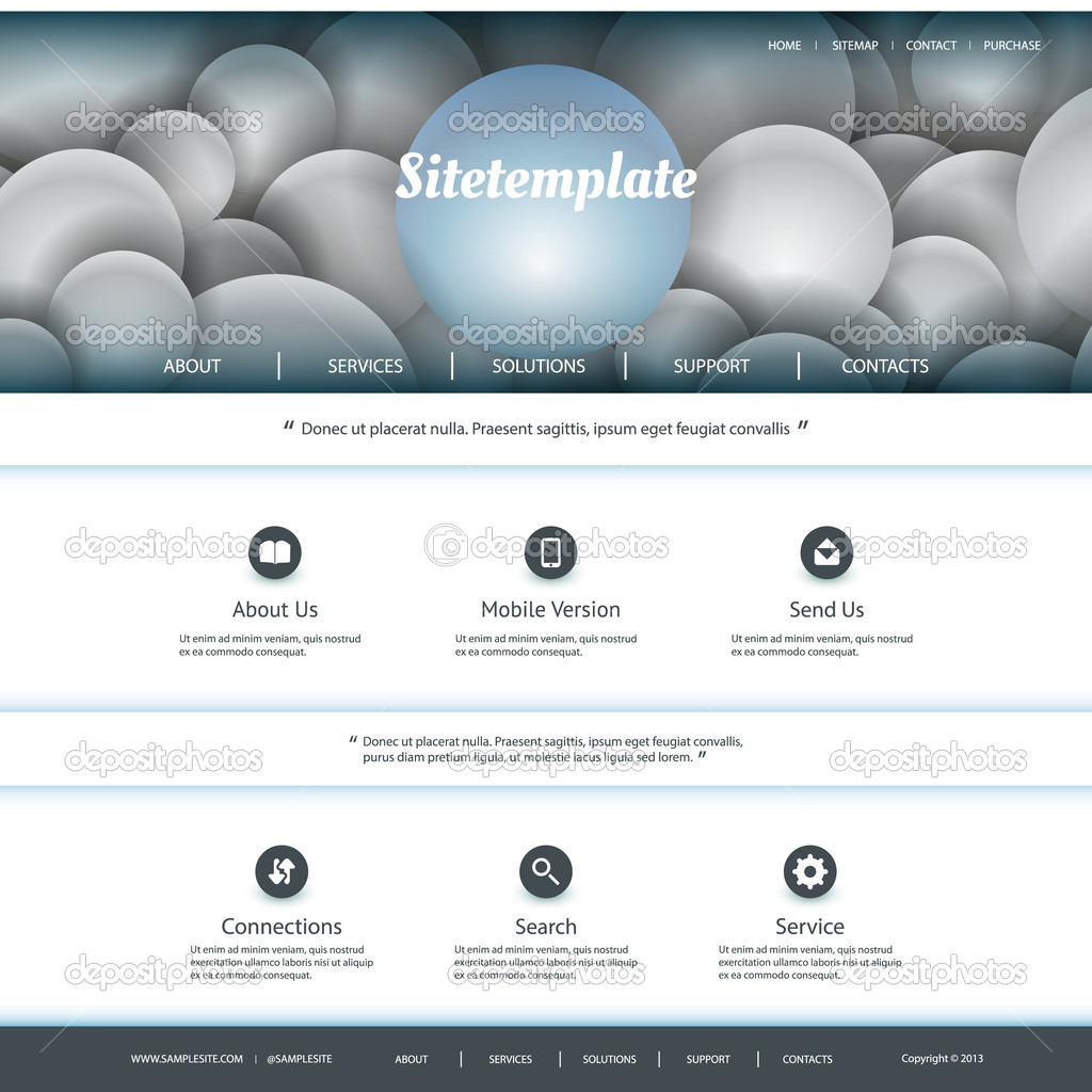 Website Design with 3D Spheres Pattern Stock Vector Image by ©bagotaj ...