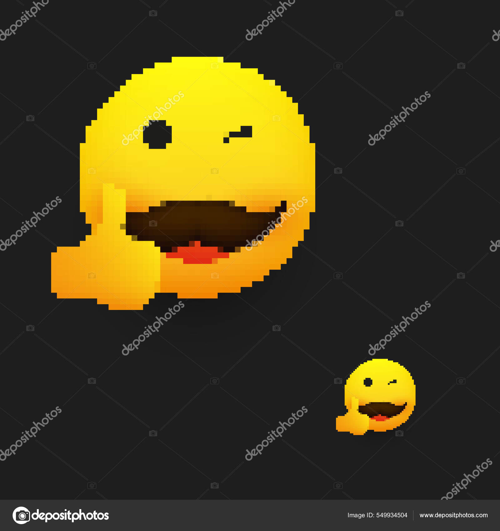 Thumbs Up Smiley Face Winking