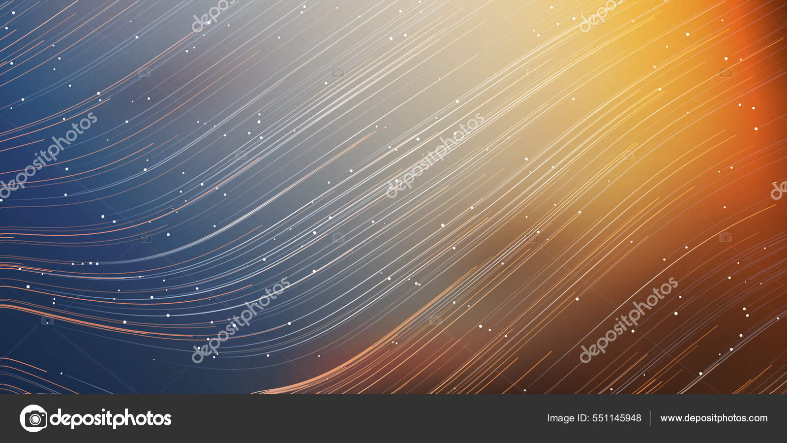Curving Flowing Energy Lines Pattern Glowing Sunlit Space Starry Sky ...