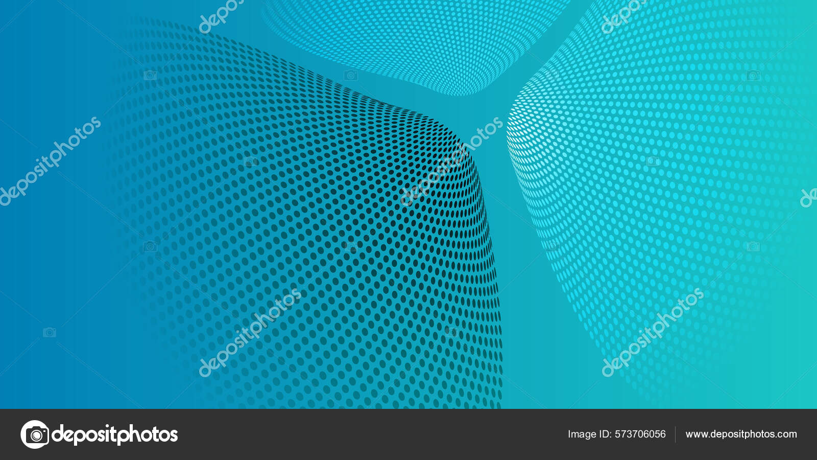 Blue Wavy Spotted Pattern Lit Surfaces Futuristic Minimalist Background ...