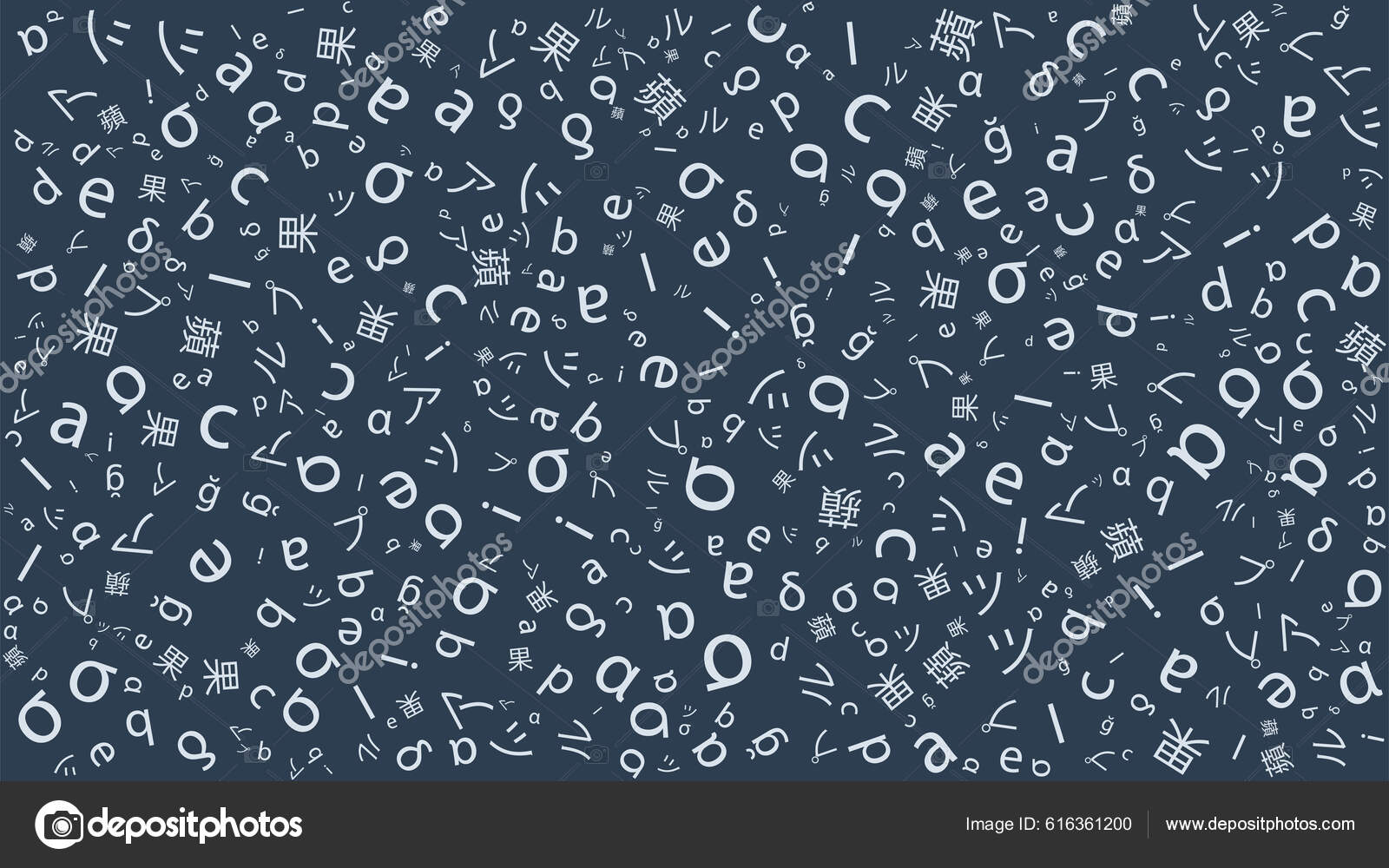 Various Blue Random Randomly Placed Sized Oriented Mix Latin Letters ...