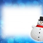 Snowman Face Frame — Stock Photo © lenmdp #8137556