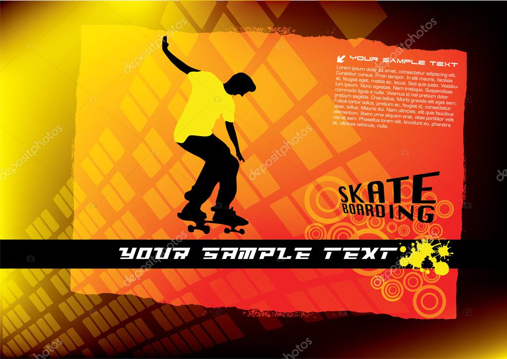 Skateboard abstract background Stock Vector by ©sparkdesign 13520066