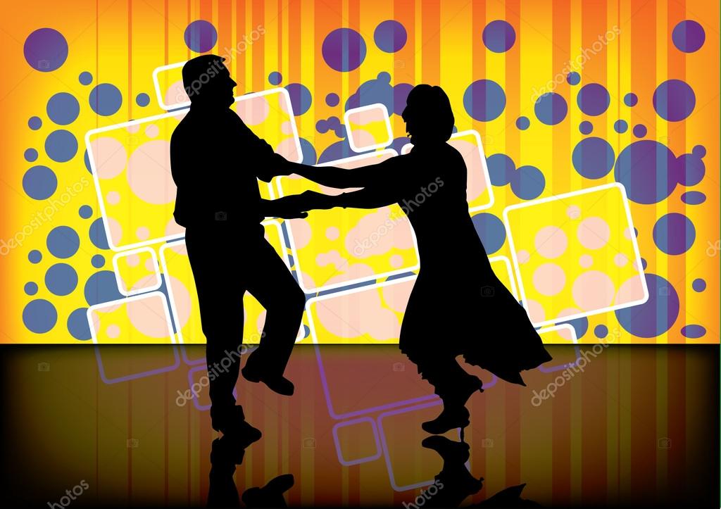 Dancing people on party background Stock Vector by ©sparkdesign 24493627