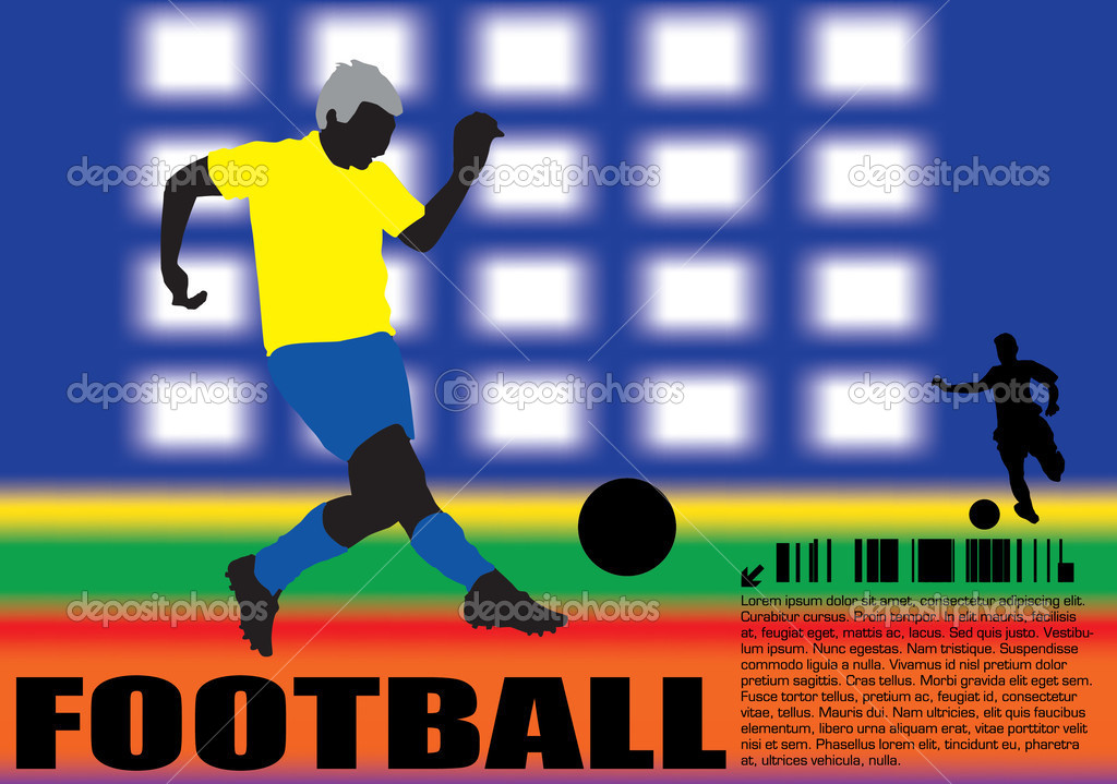 Soccer player on abstract background Stock Vector by ©sparkdesign 27718175