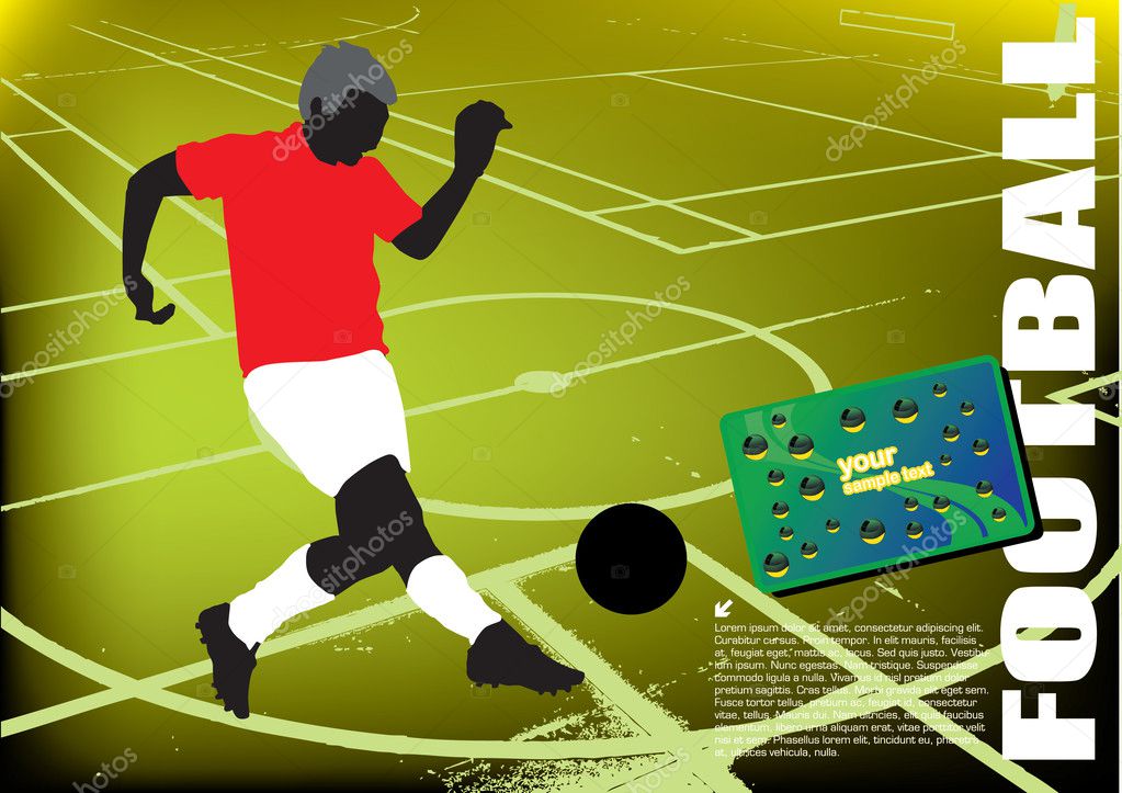 Soccer player on abstract background Stock Vector by ©sparkdesign 27718187