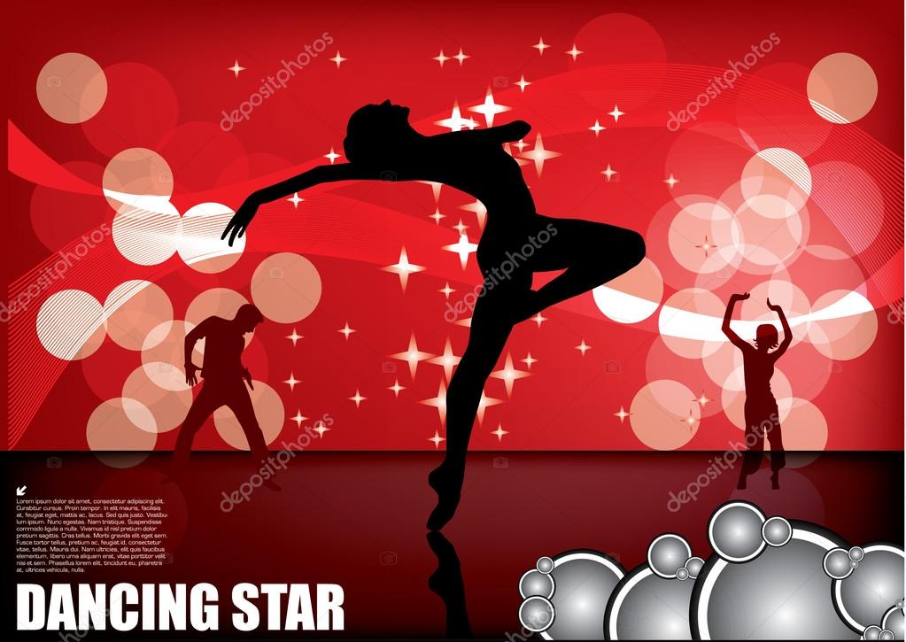 Dancer on magic background Stock Vector by ©sparkdesign 28963865