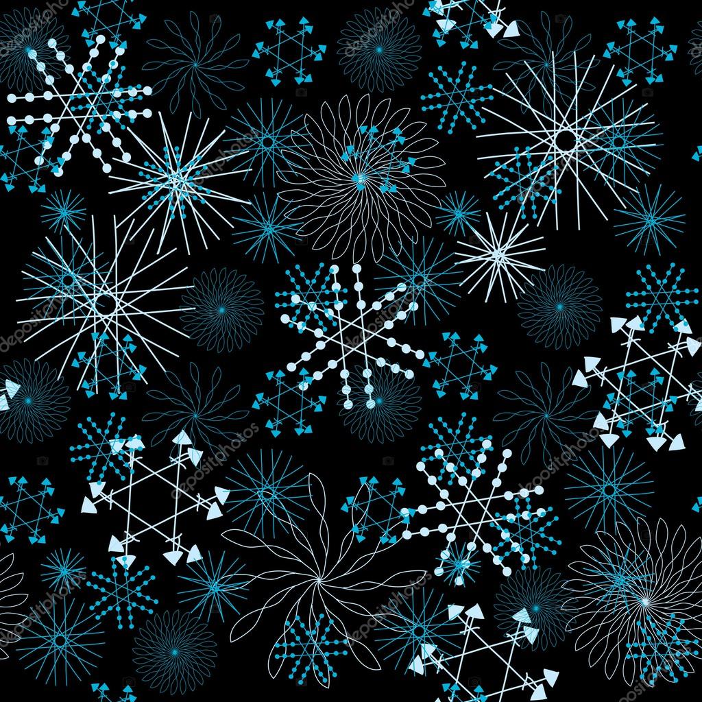 Abstract snowflake seamless pattern background — Stock Vector ...