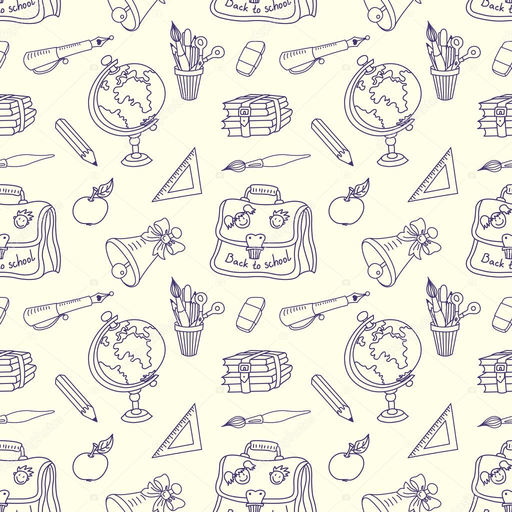 Scribble in a writing-books seamless pattern. ⬇ Vector Image by ...