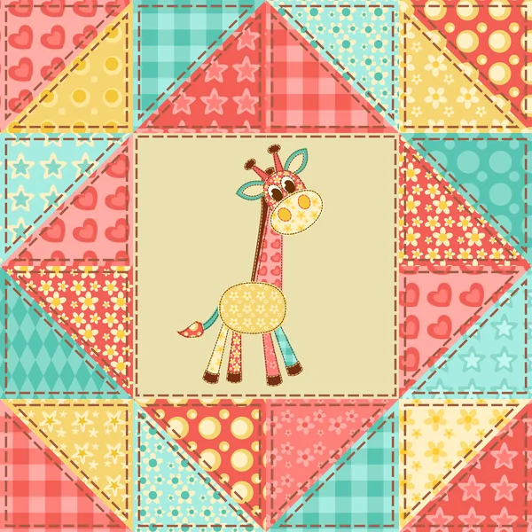 Giraffe patchwork pattern — Stock Vector © Amalga #33940399