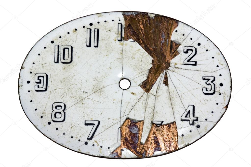 Damaged watch face with clipping path. Stock Photo by ©sqback 26743225