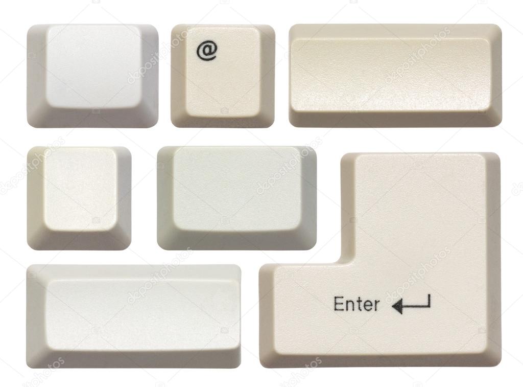 Empty computer keys isolated on white — Stock Photo © sqback #26743637