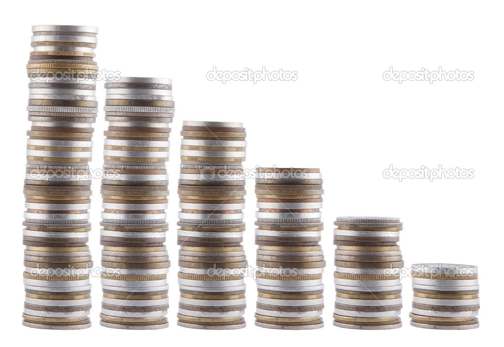 Coins diagram isolated on white — Stock Photo © sqback #26745731