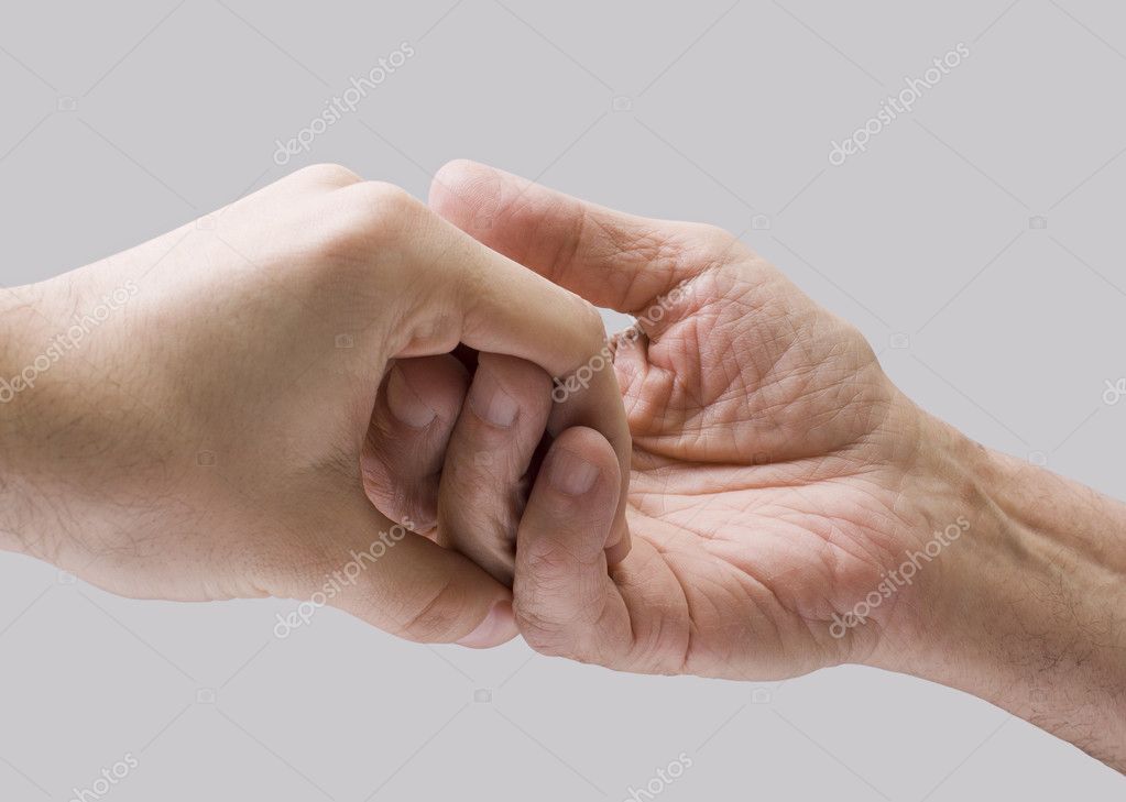 Young hand give help to old hand — Stock Photo © sqback #26746545