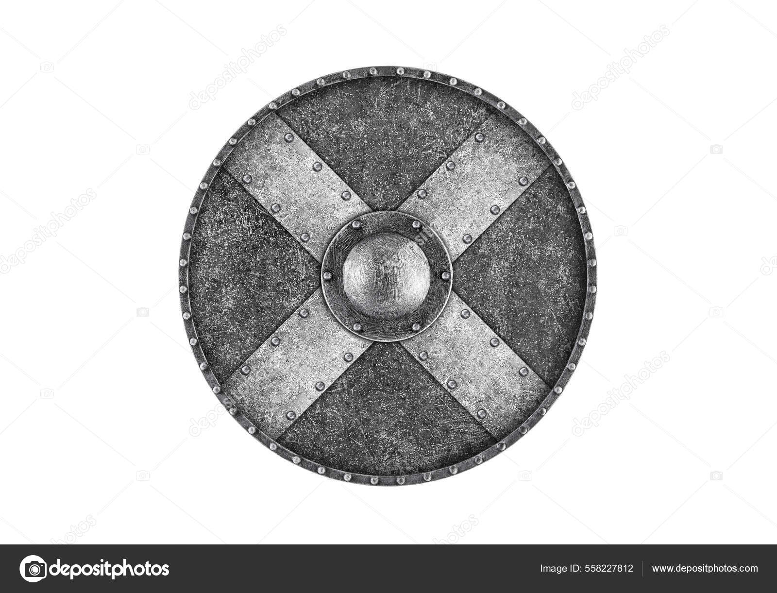 Old Metal Shield Isolated White Background — Stock Photo © sqback ...