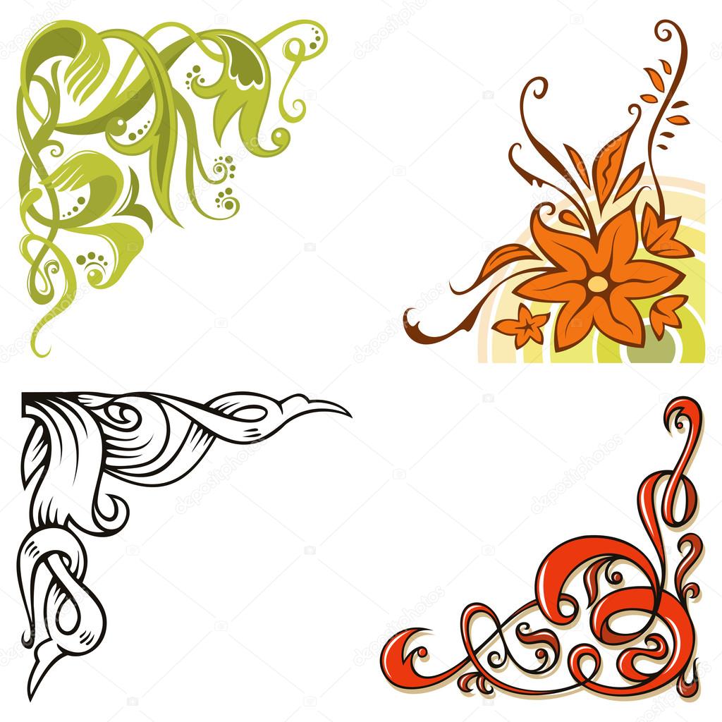 Esquinas decorativas vector, gráfico vectorial © ensiferum imagen #25204903
