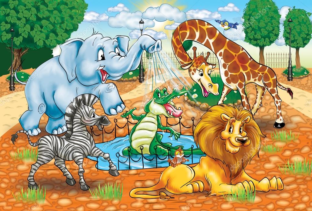 Funny Cartoon Zoo Animals Funny Cartoon Zoo Animals