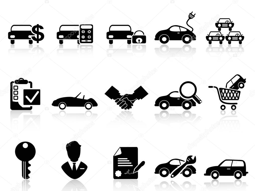 Car dealership icons set Stock Vector Image by ©huhulin #32459151