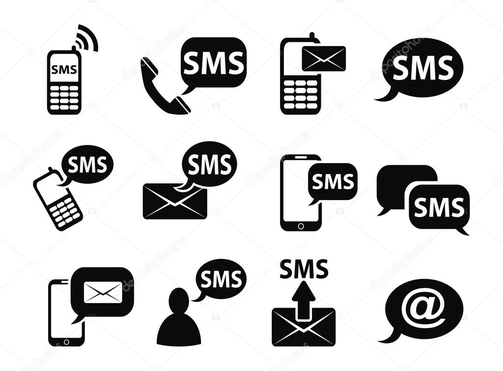 Sms icons set — Stock Vector © huhulin #45923165 Sms icons set — Stock Vector © huhulin #45923165