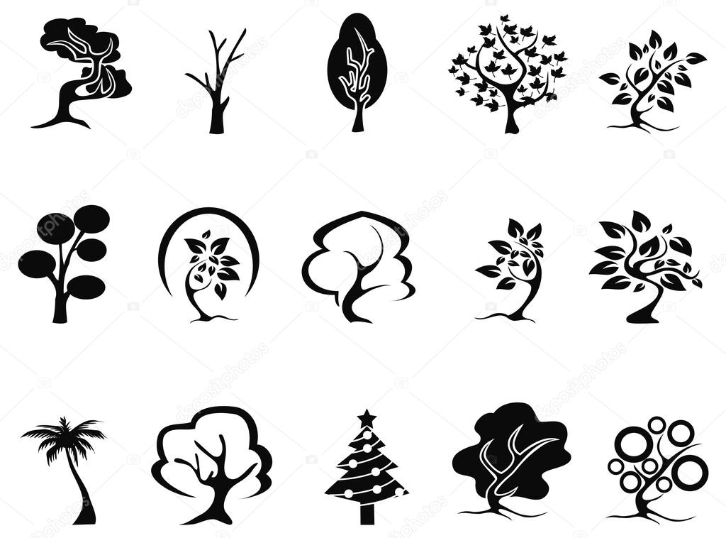 Tree icons set — Stock Vector © huhulin #50786823 Tree icons set — Stock Vector © huhulin #50786823