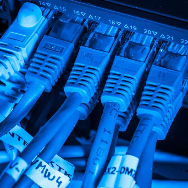 Network hub and patch cables Stock Photo by ©kubais 30782729