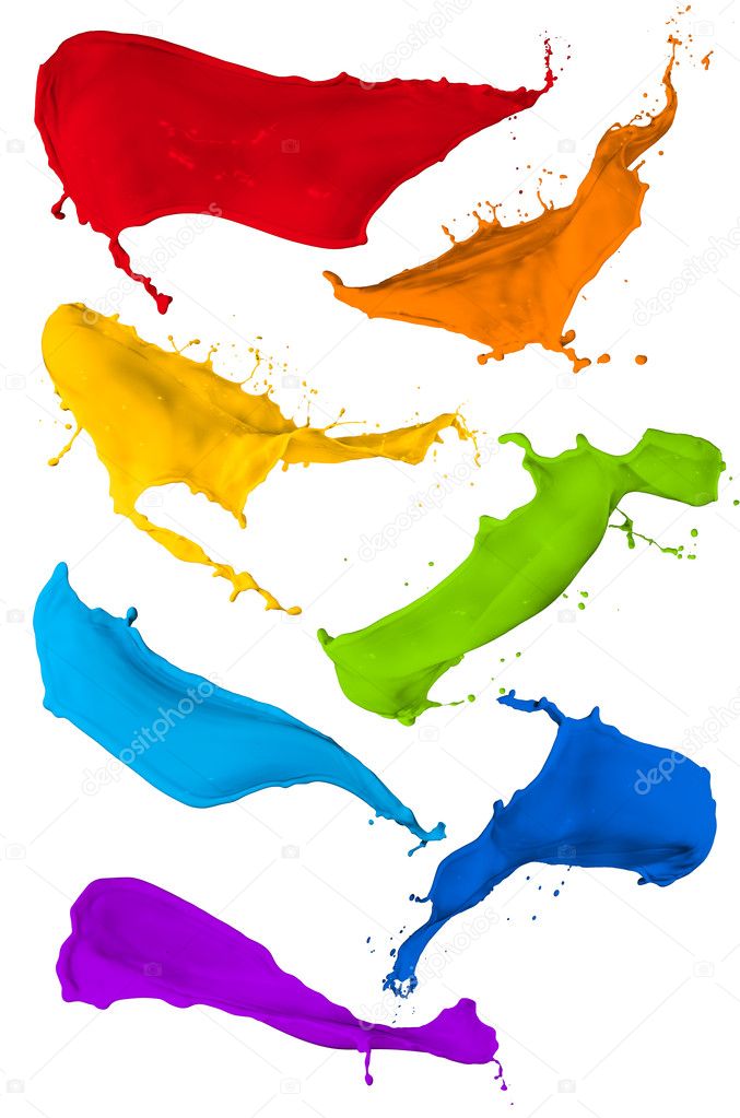 Rainbow paint splash collection Stock Photo by ©kubais 25091083 Rainbow paint splash collection Stock Photo by ©kubais 25091083