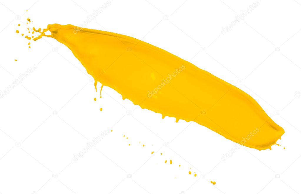 Yellow paint splash — Stock Photo © kubais #25995439