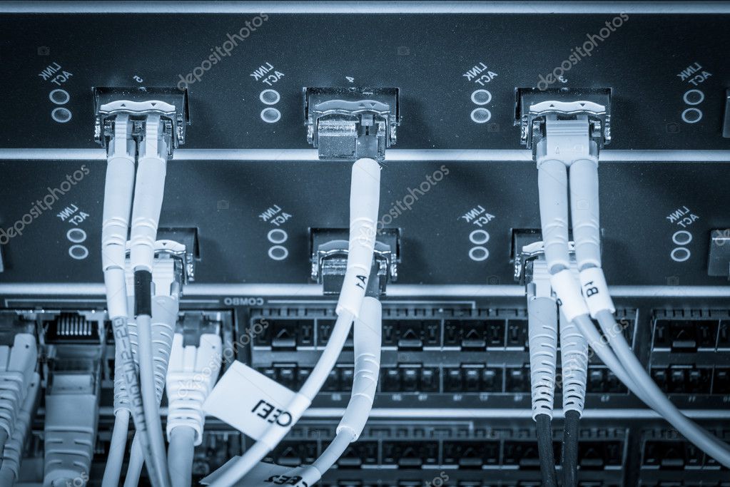 Fiber network server — Stock Photo © kubais #27415161