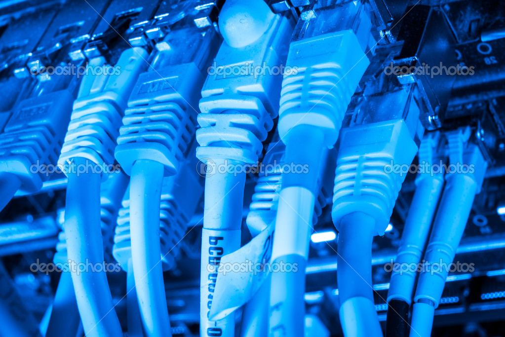 Network hub and patch cables Stock Photo by ©kubais 30782729