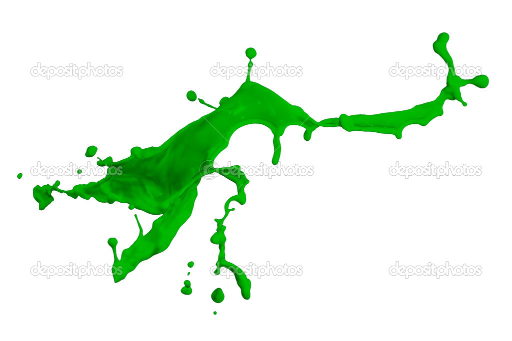 Green paint splash Stock Illustration by ©kubais #31450403