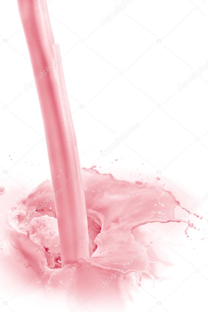 Strawberry milk splash Stock Photo by ©kubais 32382673