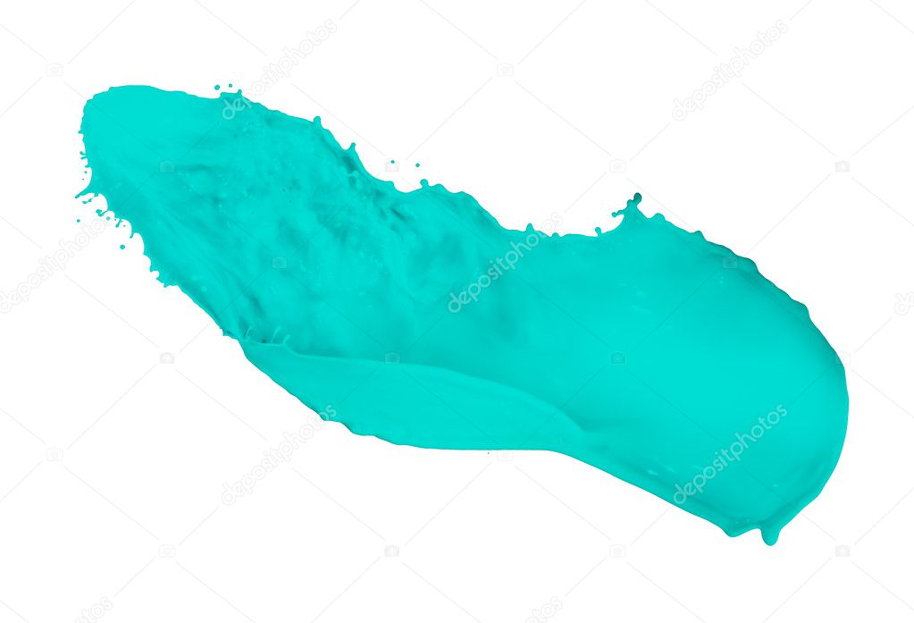 Turquoise paint splash Stock Photo by ©kubais 33953591
