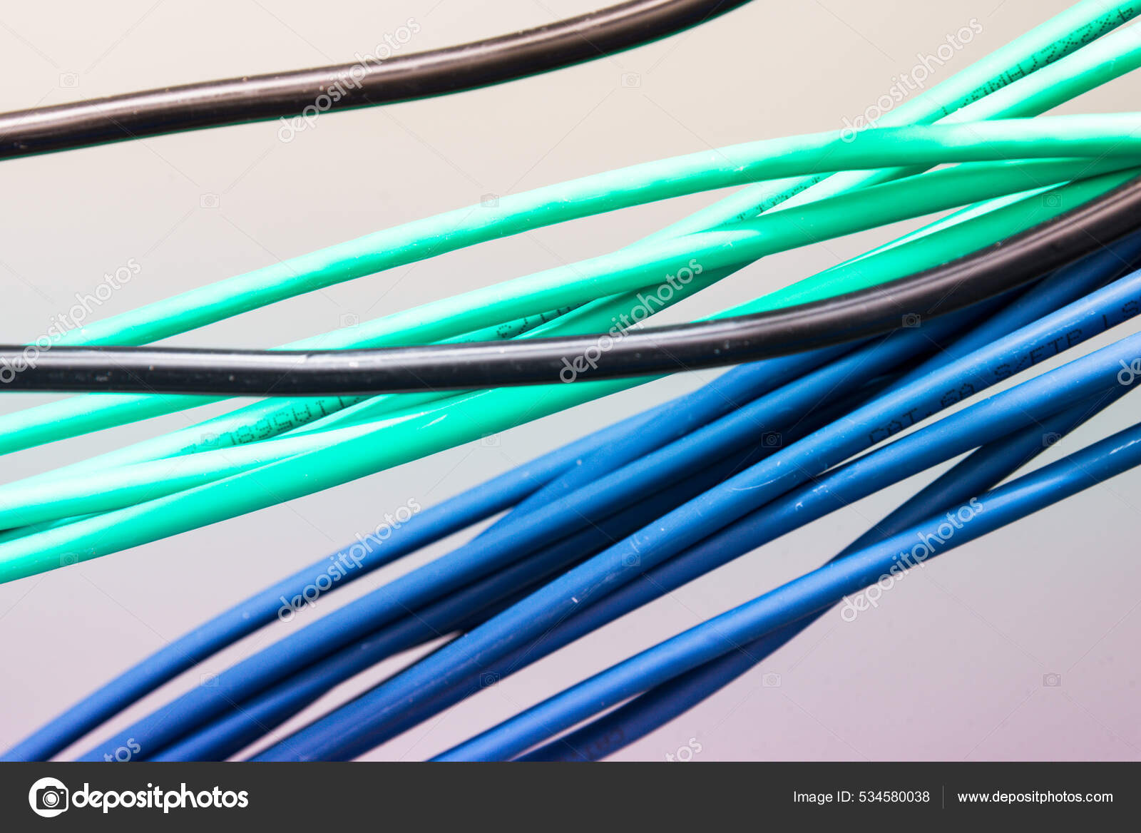 Bunch Patch Network Cables Sorted Rack Cabinet Leading Patch Panel ...