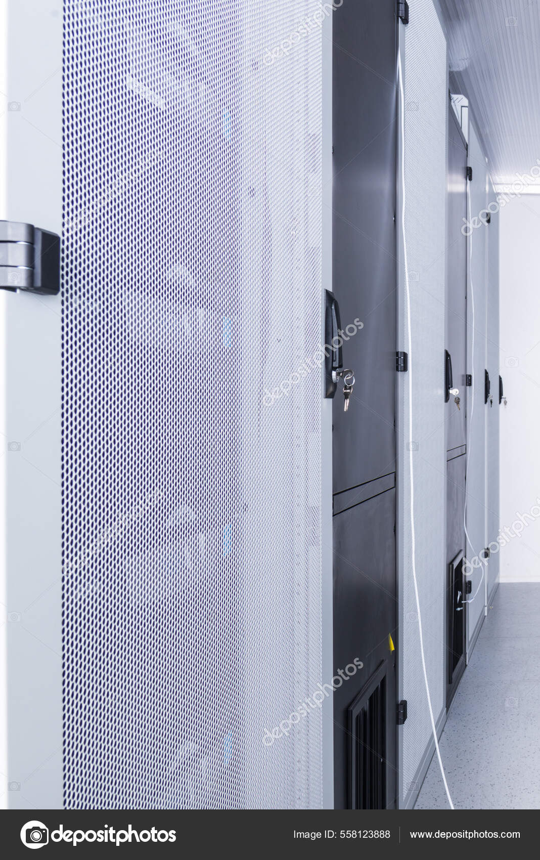 Data Center Row Server Racks — Stock Photo © kubais #558123888