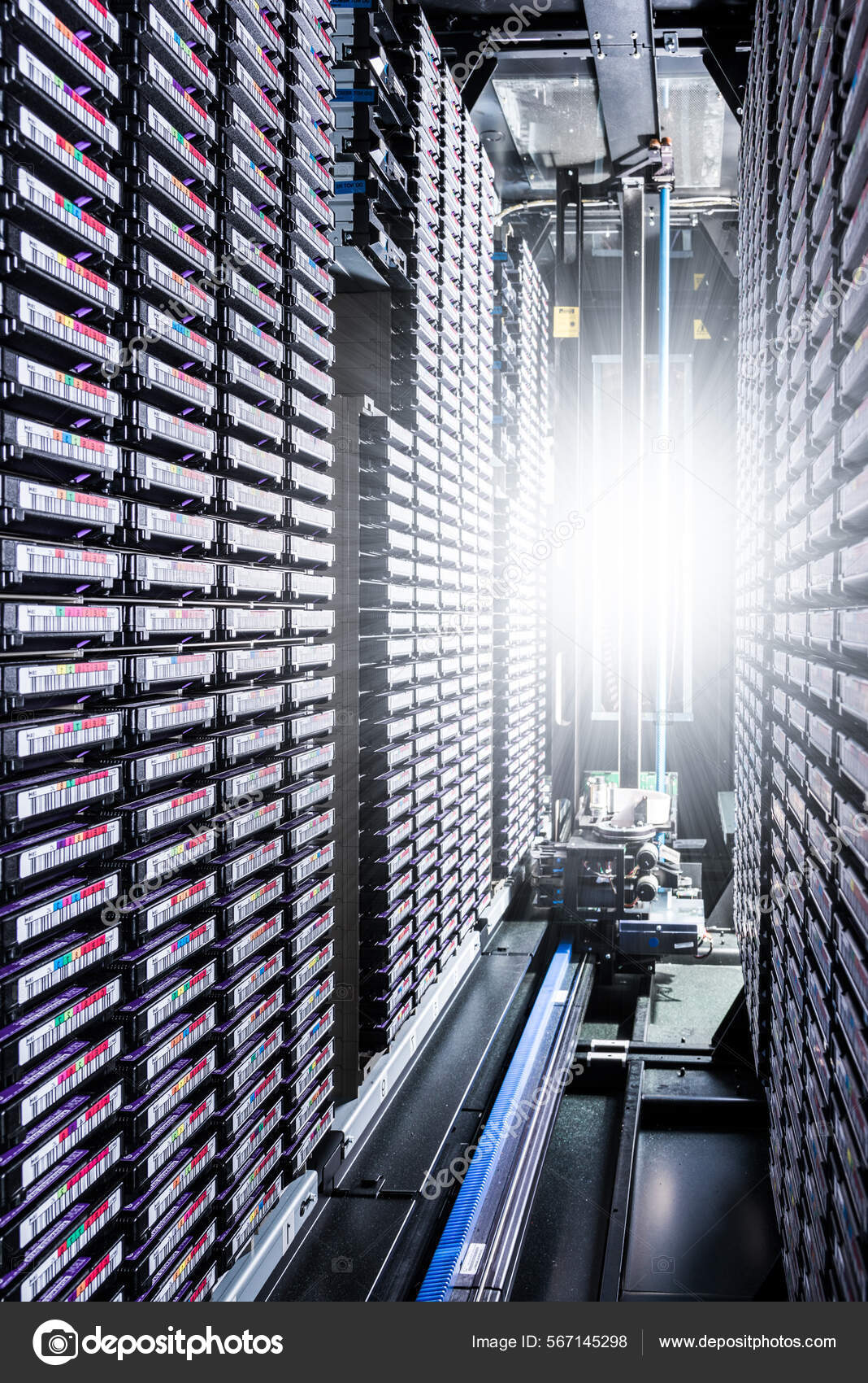 Data Storage Towers Filled Hard Disks Stock Photo by ©kubais 567145298