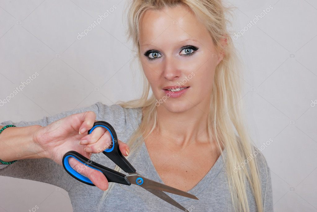 Woman with scissors — Stock Photo © BZH2224 #38166773