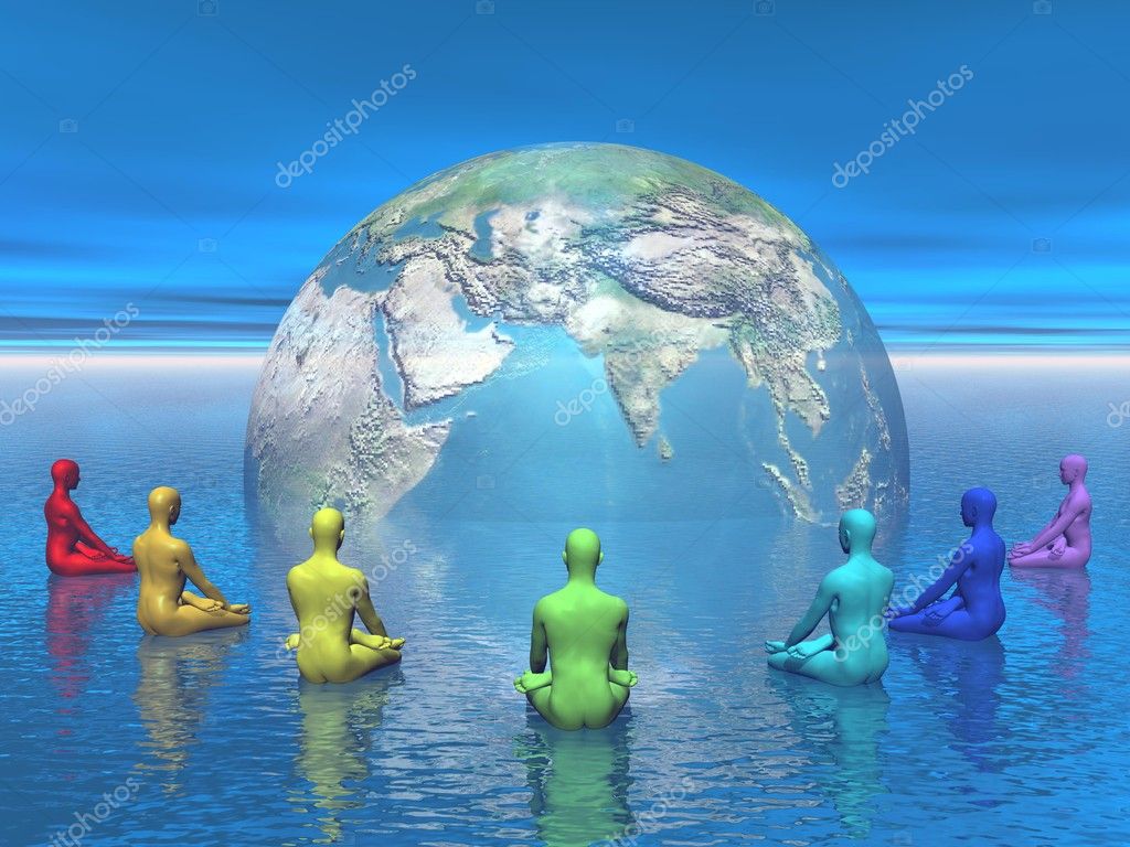 Chakra meditation for earth - 3D render — Stock Photo © Elenarts #15580759