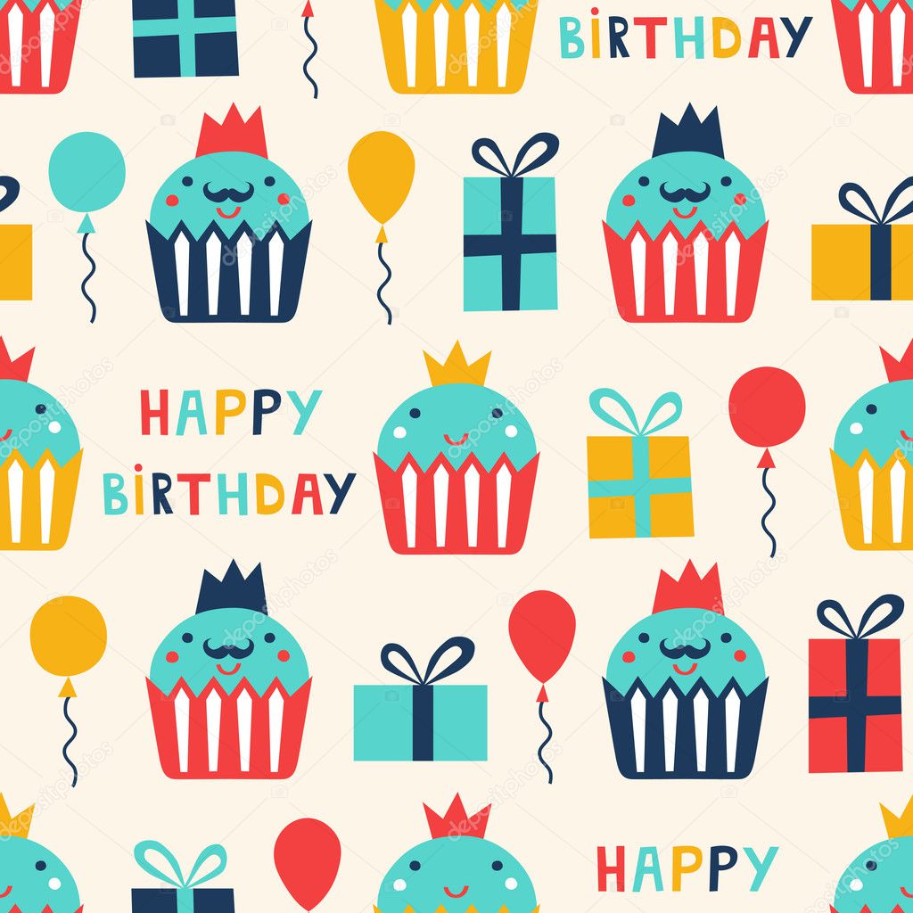 Birthday seamless — Stock Vector © texturis #30268147