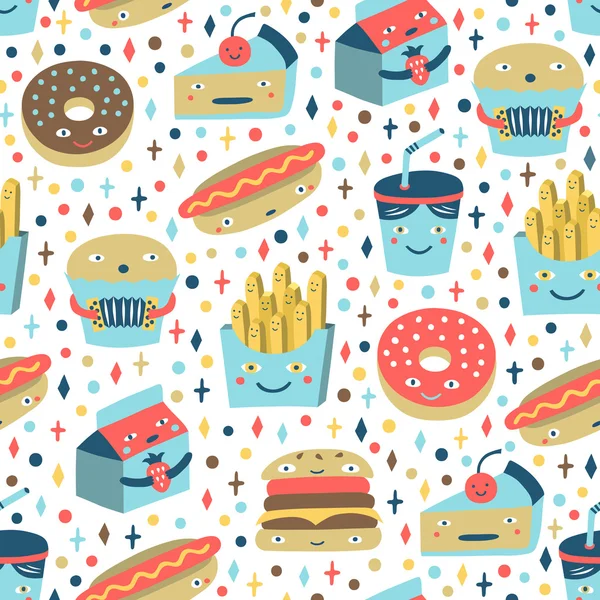 Fast food seamless background Stock Vector Image by ©texturis #30540115