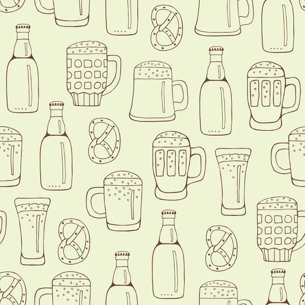 Cartoon beer pattern — Stock Vector © texturis #34299007