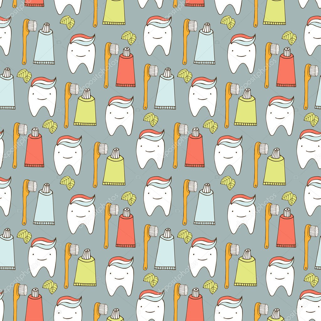 Teeth seamless background Stock Vector Image by ©texturis #34491707