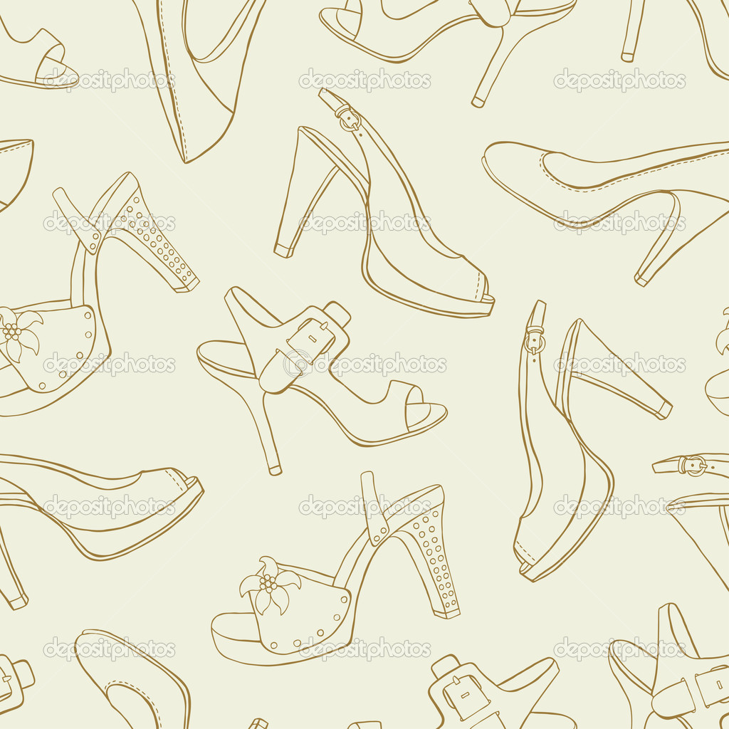 Shoes seamless background Stock Vector by ©texturis 34492267
