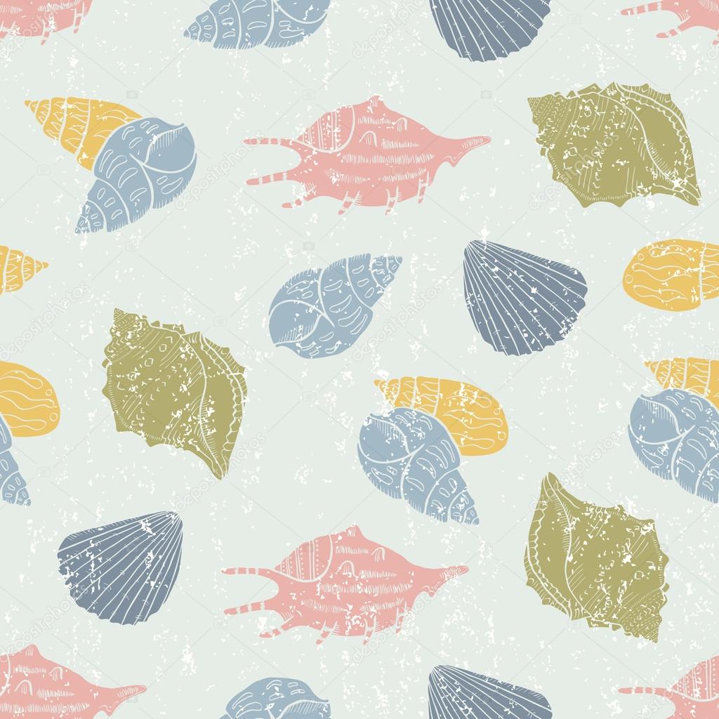 Shell seamless background Stock Vector by ©texturis 34492371