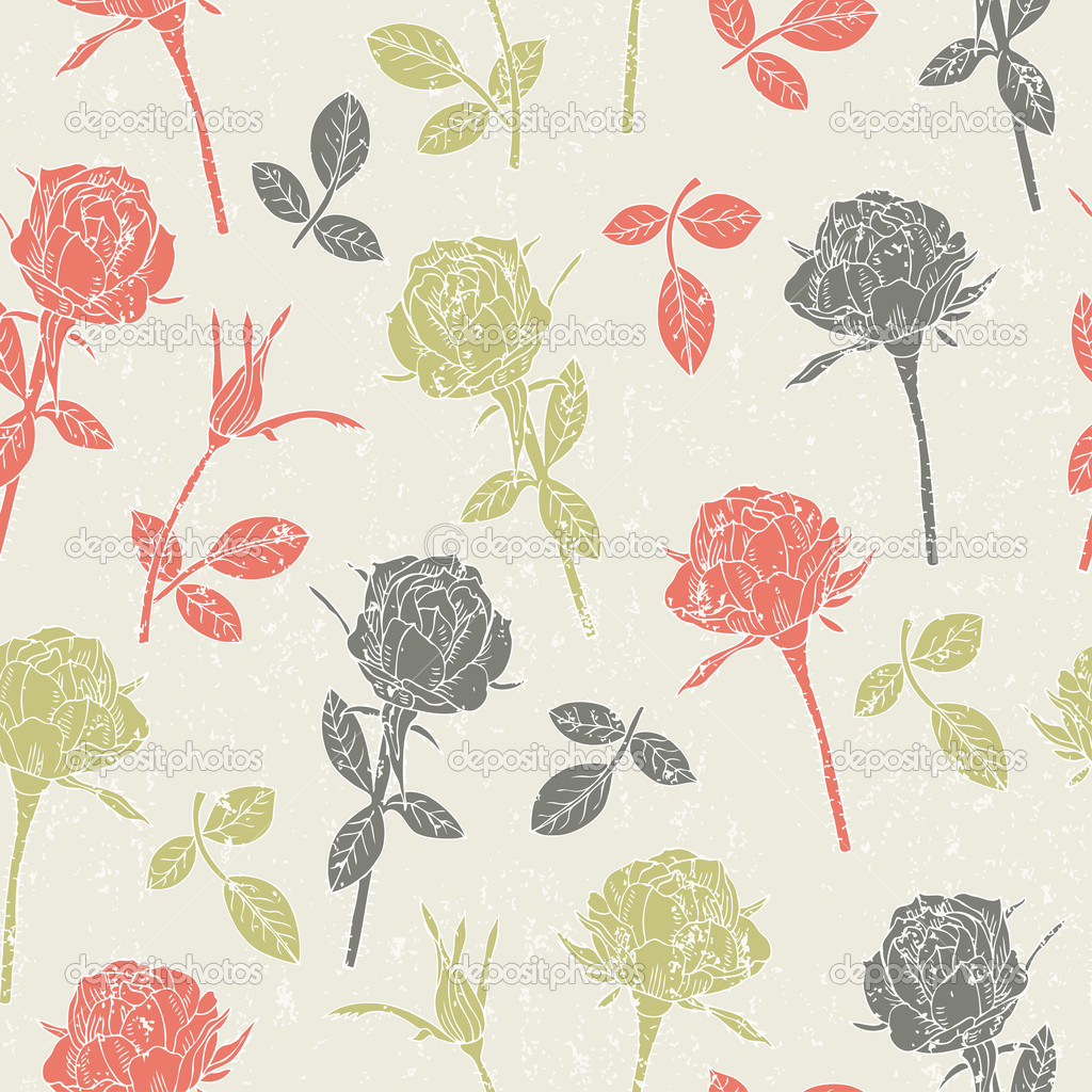 Rose seamless background Stock Vector Image by ©texturis #34492673