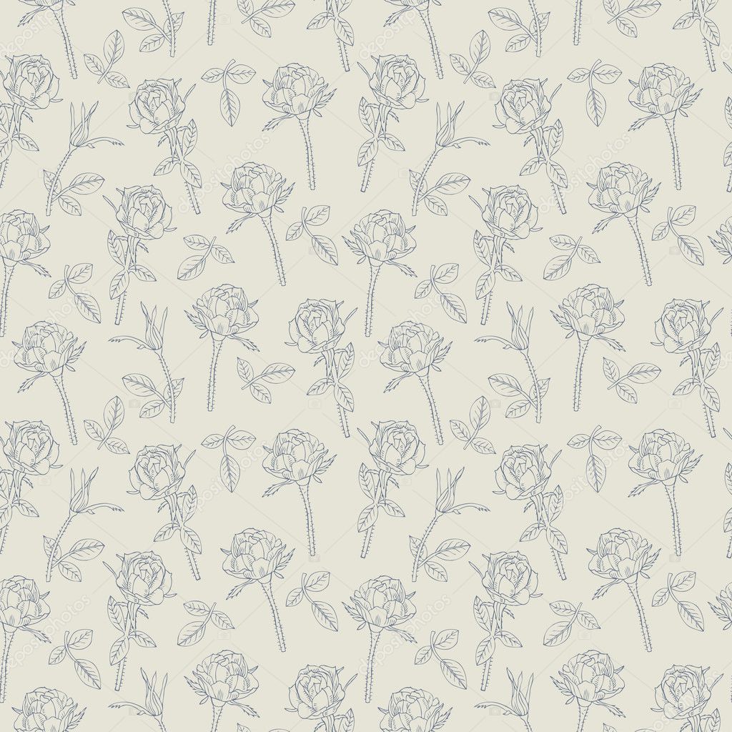 Rose seamless background Stock Vector Image by ©texturis #34492737