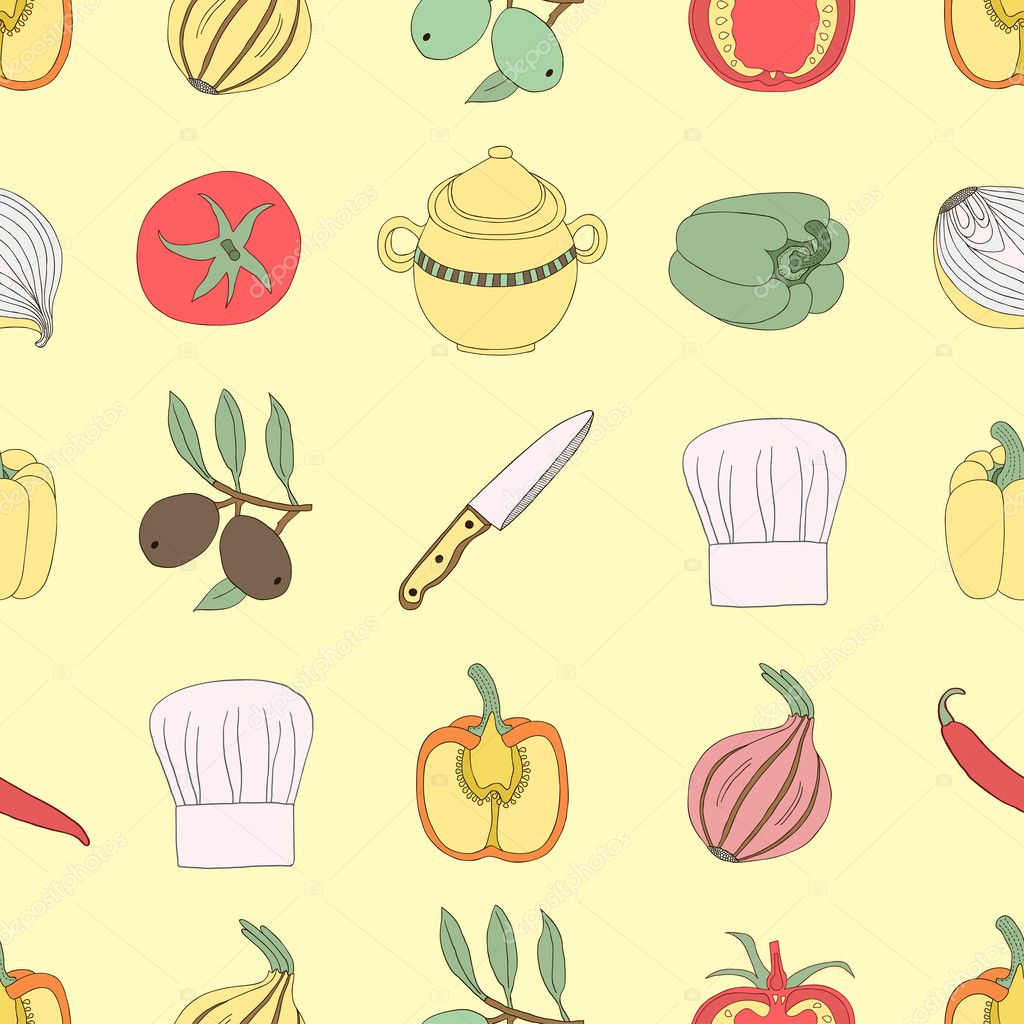 Kitchen seamless pattern Stock Vector Image by ©texturis #34493657