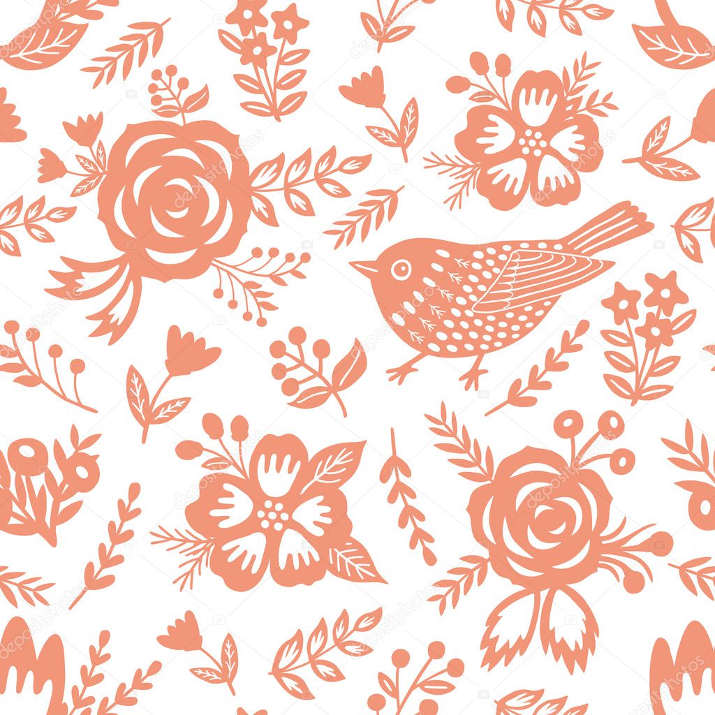 Bird seamless pattern. Stock Vector by ©texturis 41257799