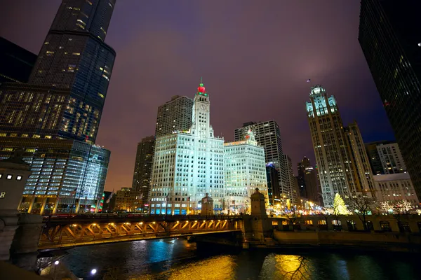 Chicago at night - Stock Image - Everypixel
