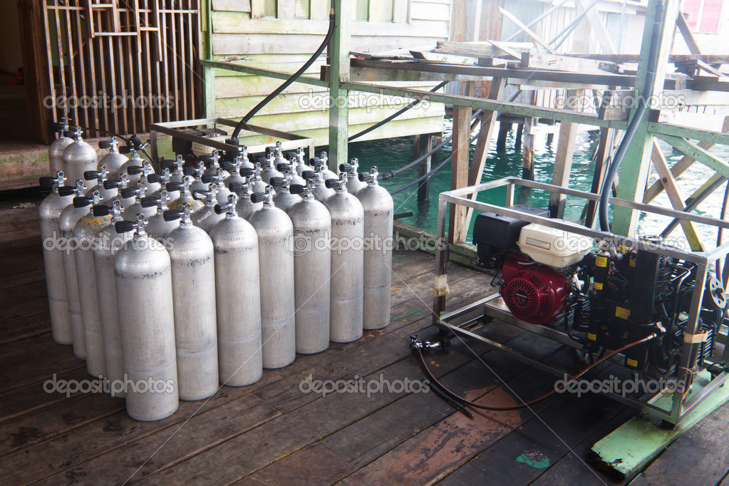 Scuba diving air tank — Stock Photo © zhudifeng #16028215