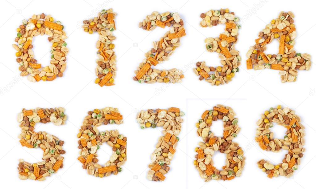 Number made from nuts — Stock Photo © zhudifeng #16028877